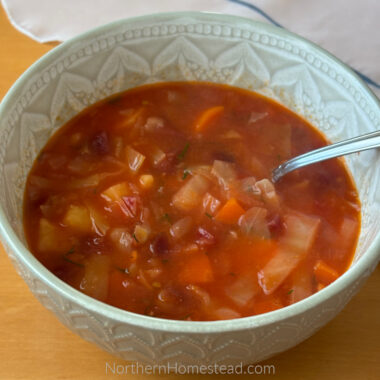 Cabbage Borscht Soup Recipe - Northern Homestead